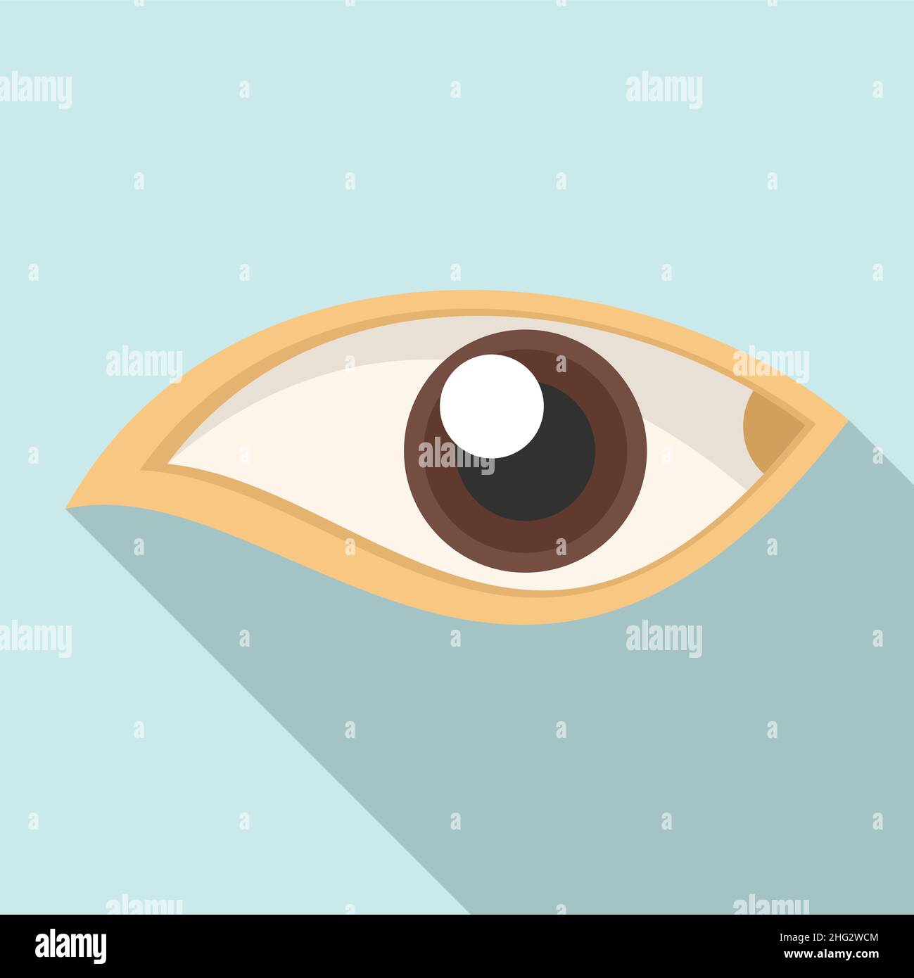 Human eye icon flat vector. View look. Lens optical Stock Vector Image ...
