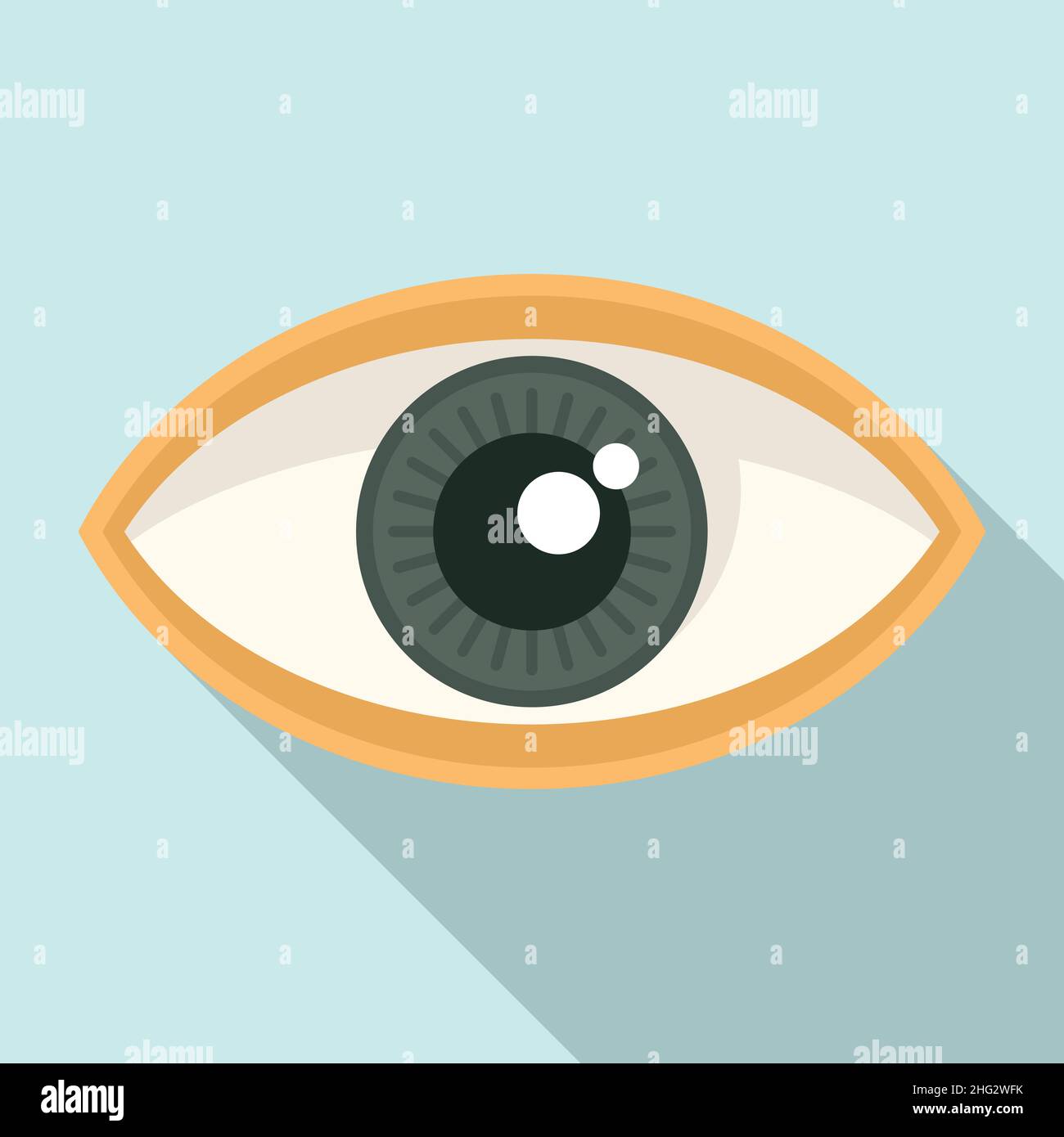 Eye watch icon flat vector. View vision. See human Stock Vector Image ...