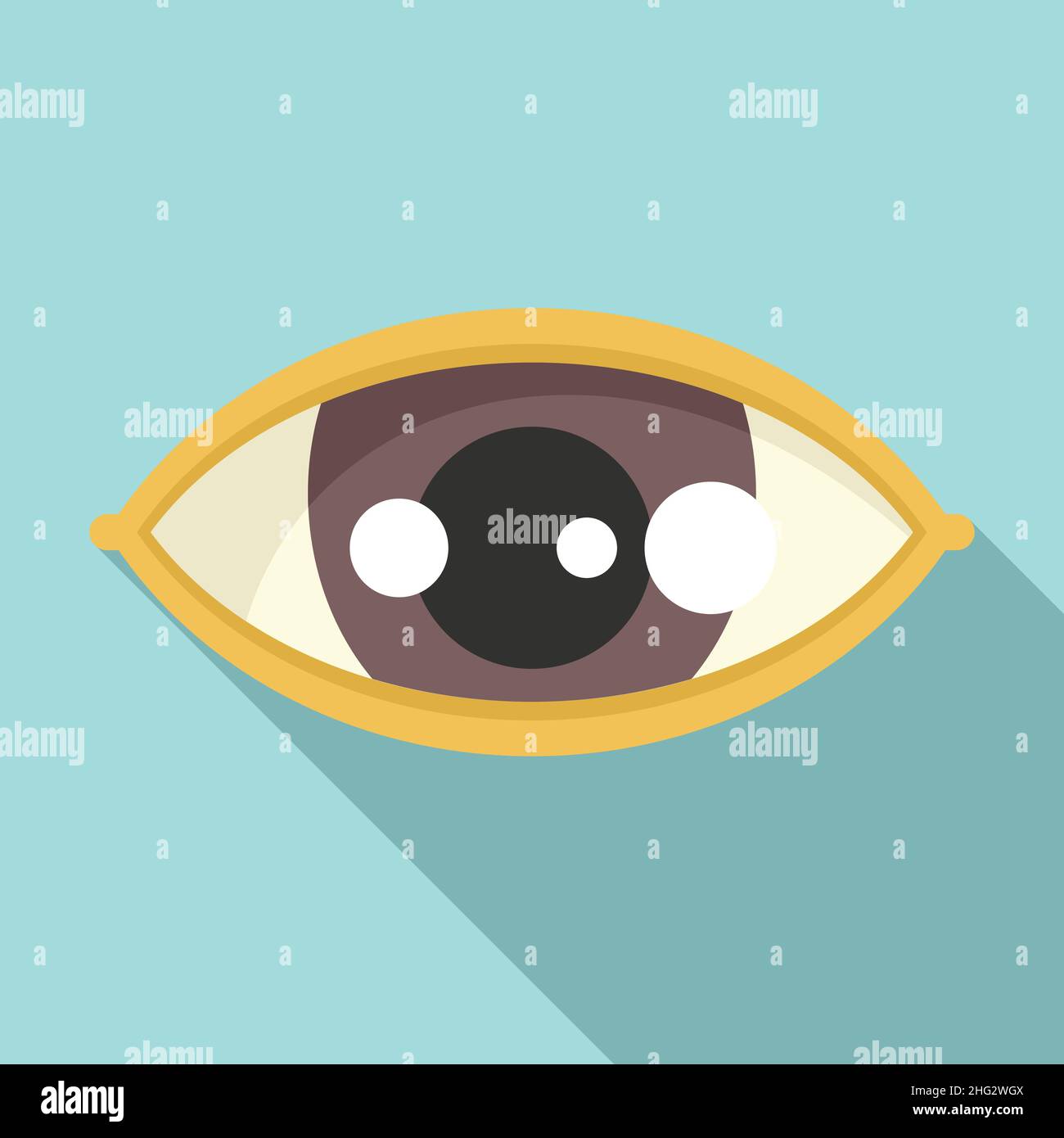 Eye pictogram icon flat vector. Vision look. See shape Stock Vector ...