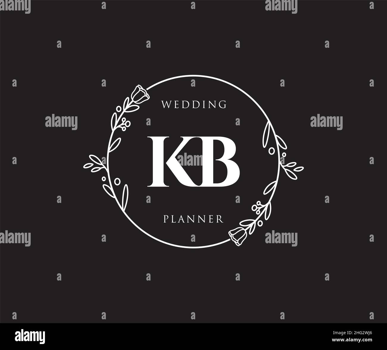 KB feminine logo. Usable for Nature, Salon, Spa, Cosmetic and Beauty ...