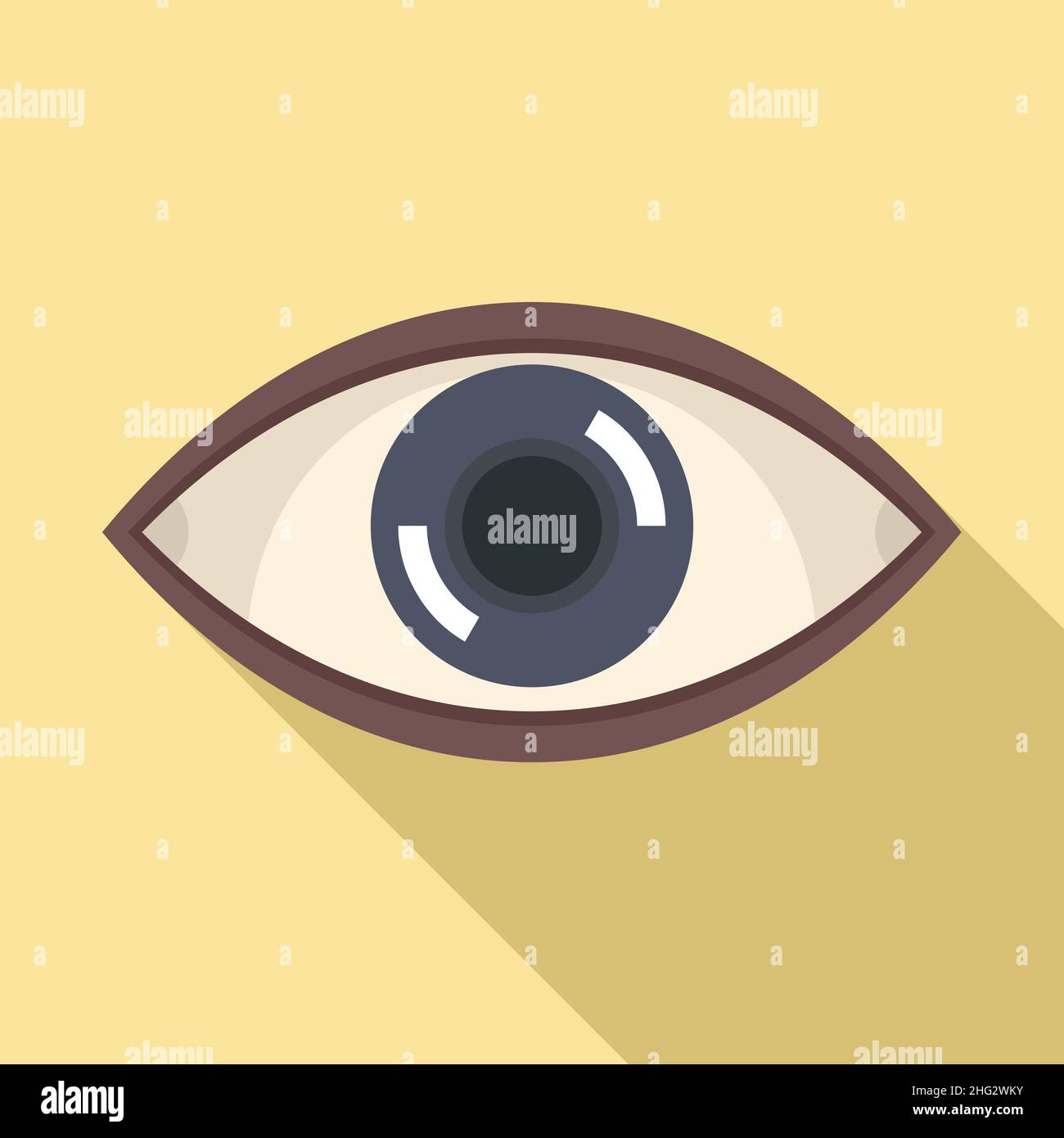 Eyeball icon flat vector. View eye. Look vision Stock Vector Image ...
