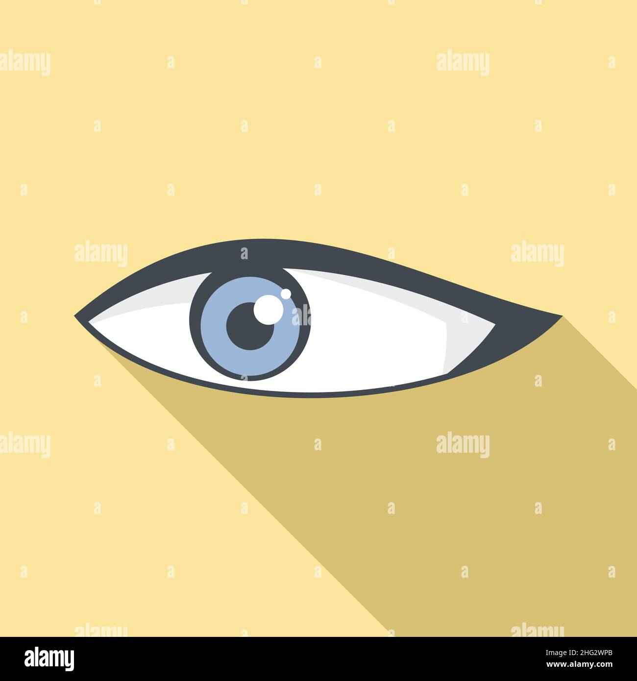 Eyelash eye icon flat vector. Sight view. Look vision Stock Vector ...