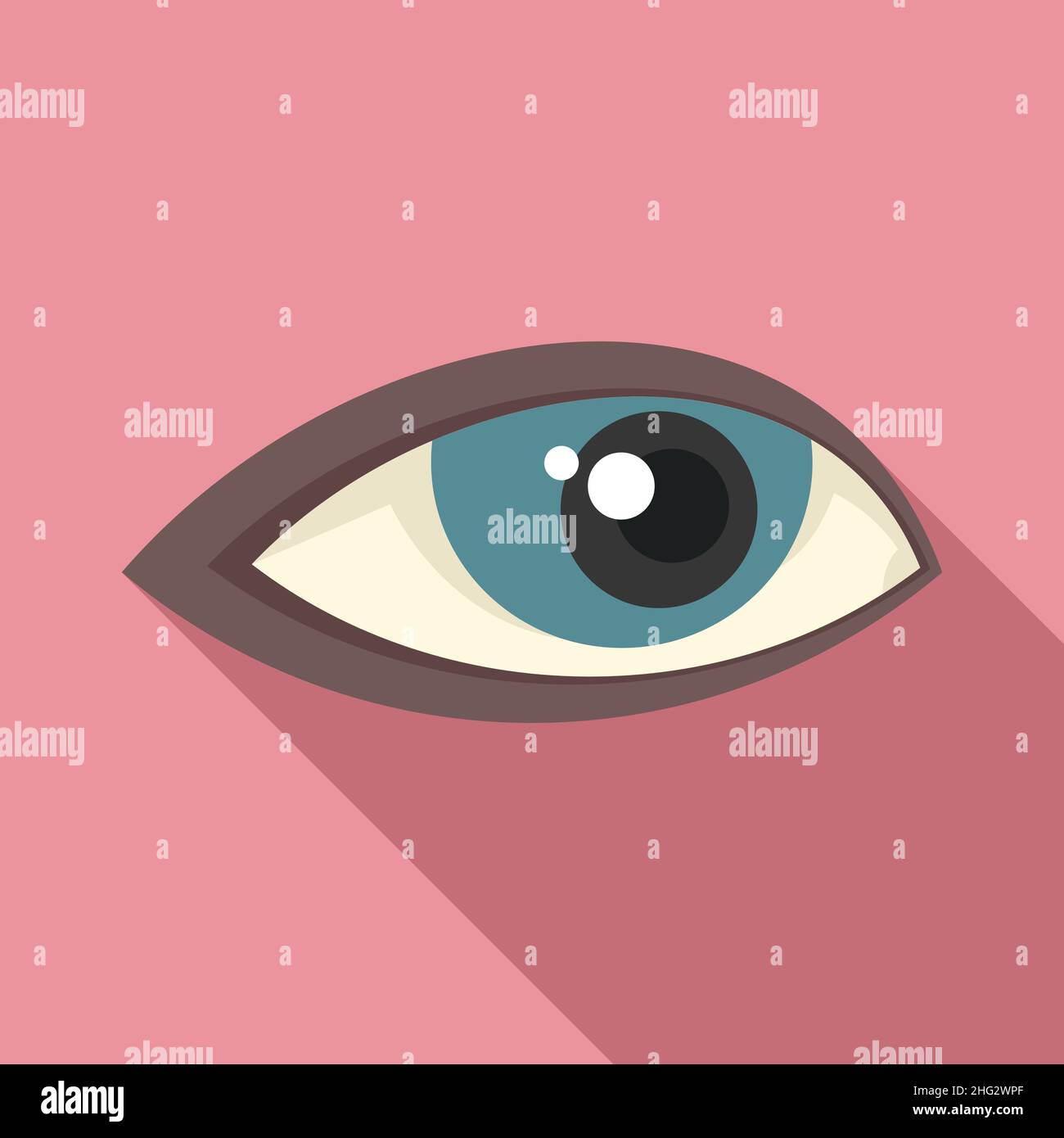 Optical eye icon flat vector. Circle light. Look view Stock Vector ...