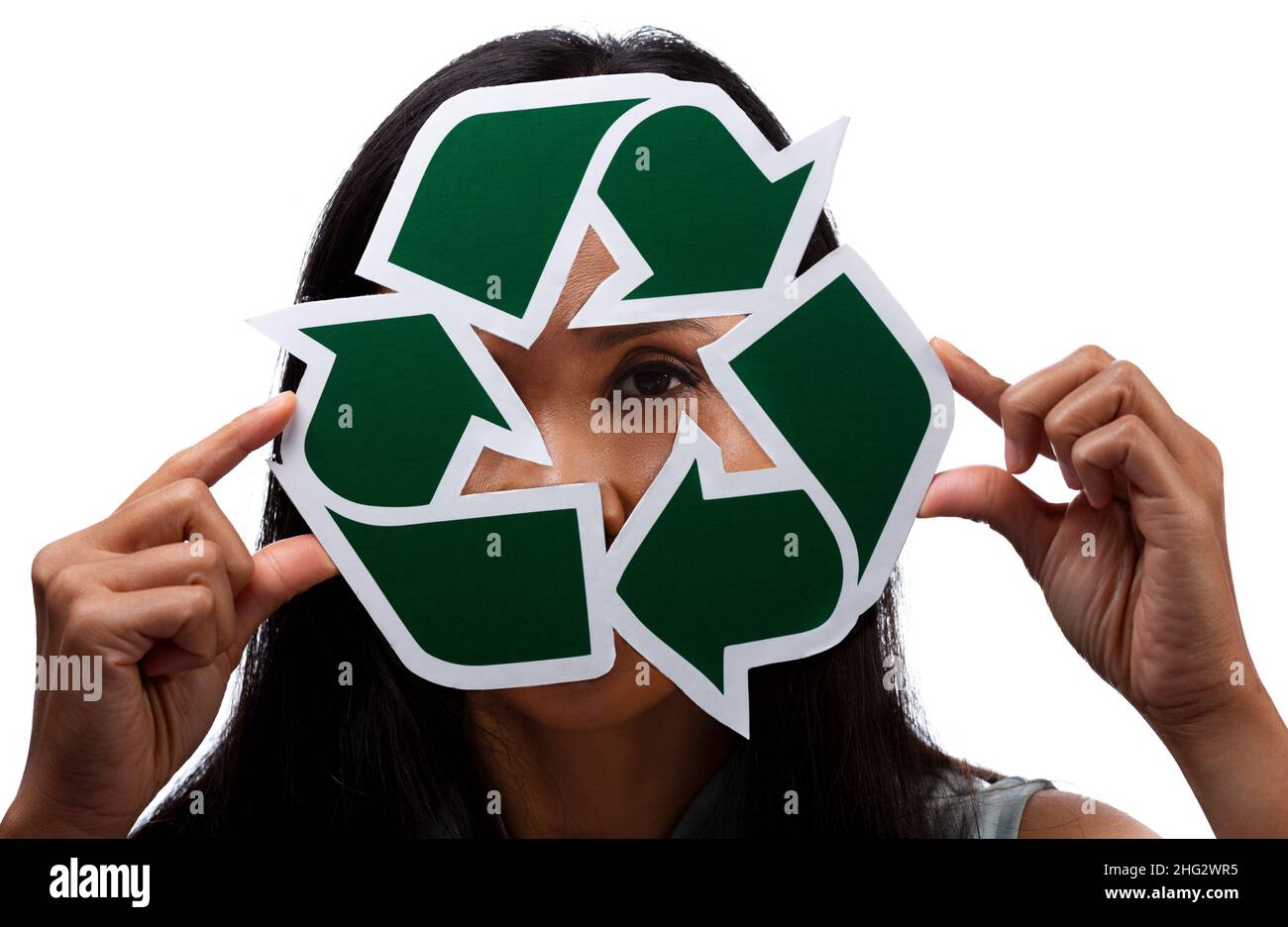 environment, eco living and sustainability concept - close up portrait ...