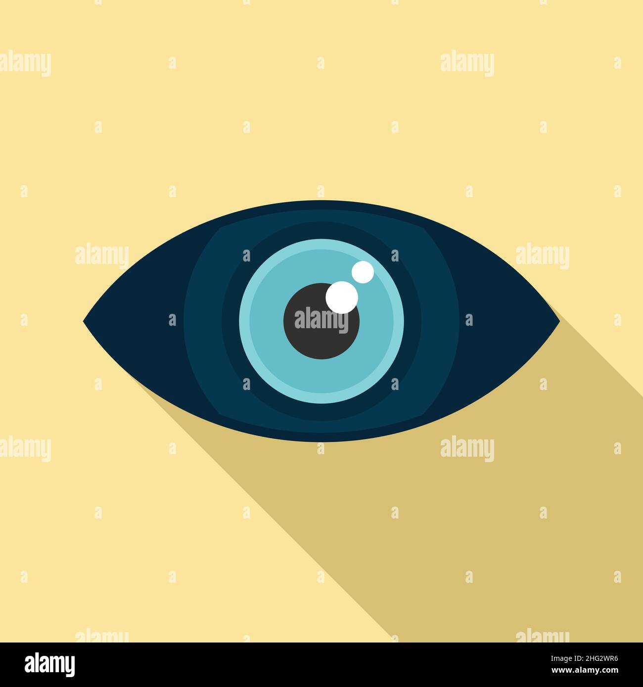 Angry eye icon flat vector. Optical lens. Look vision Stock Vector ...
