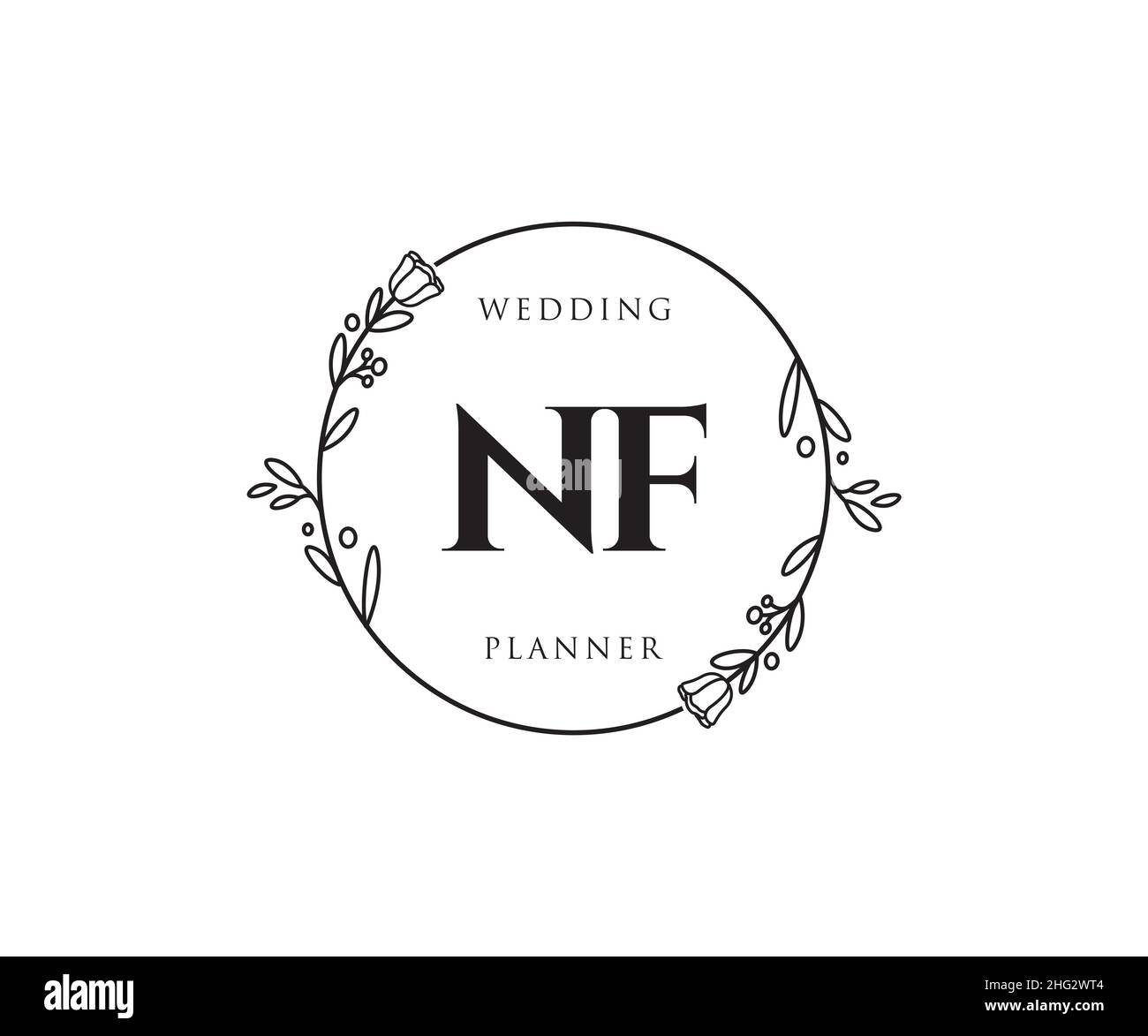 NF feminine logo. Usable for Nature, Salon, Spa, Cosmetic and Beauty ...