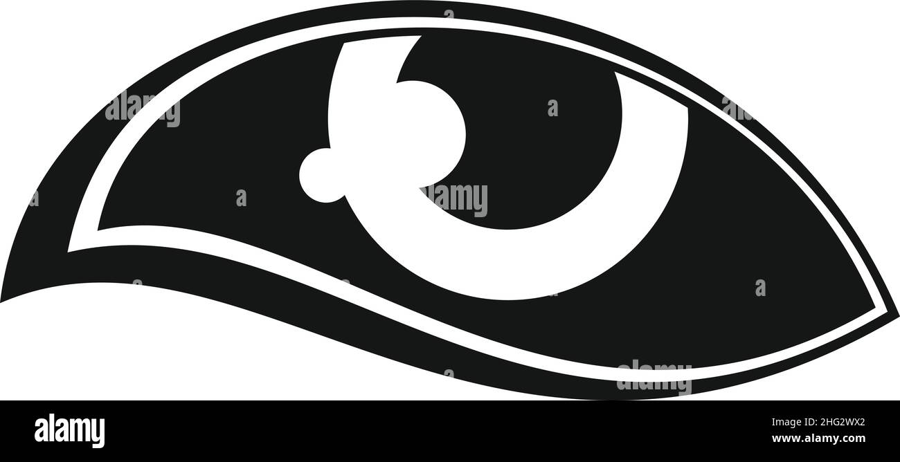 Sad eye icon simple vector. Look vision. See shape Stock Vector Image ...