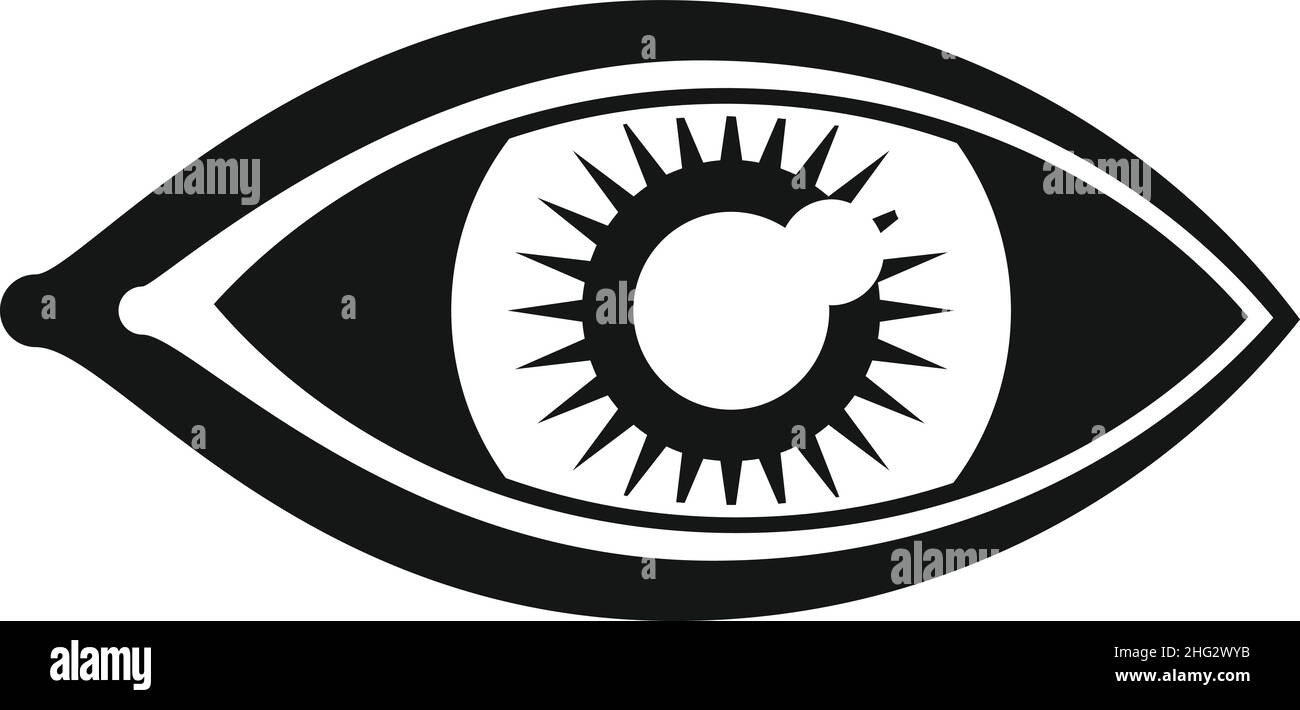 Lens eye icon simple vector. Vision look. Human optical Stock Vector ...