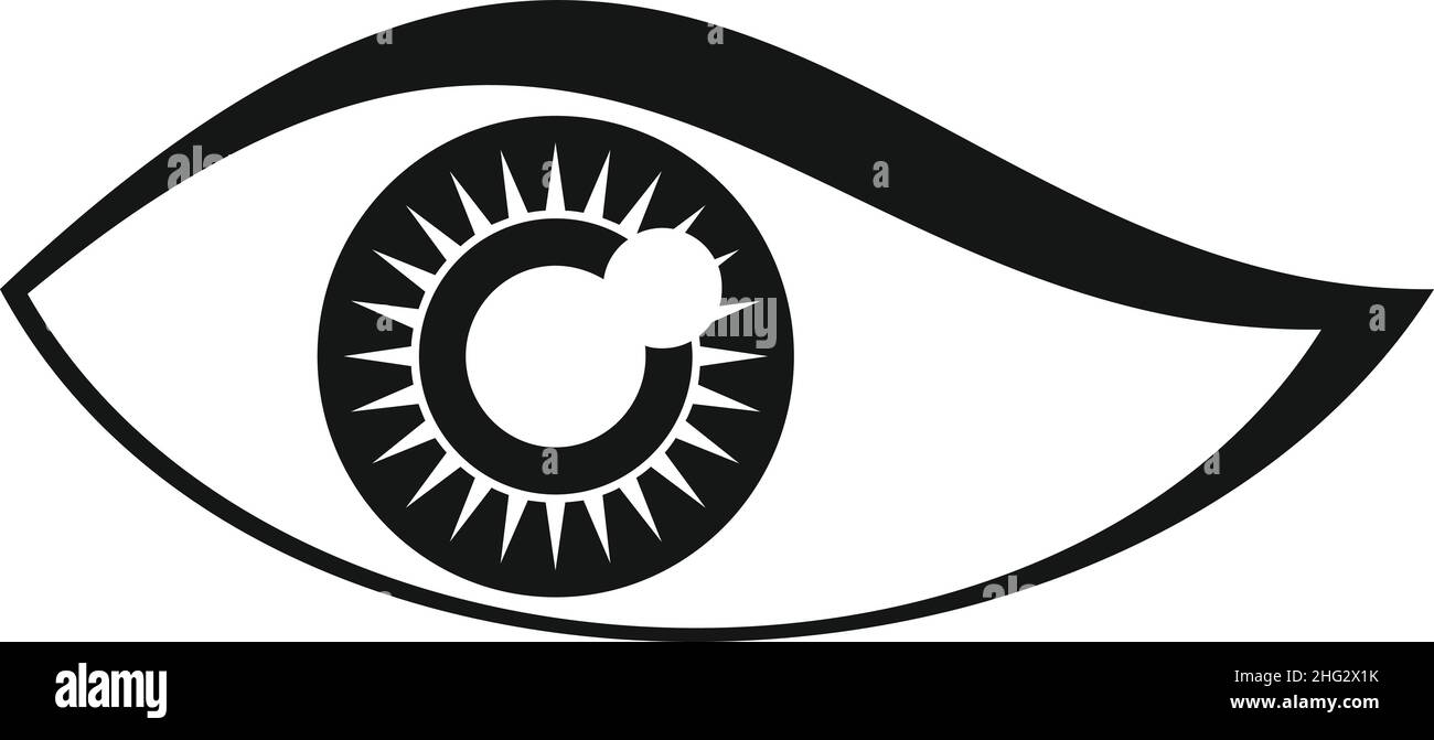 Open eye icon simple vector. View look. Vision shape Stock Vector Image ...