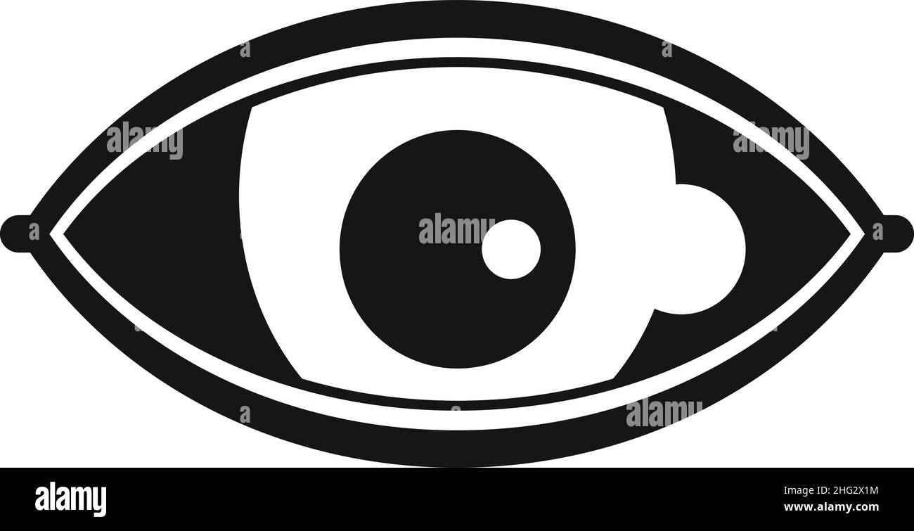 Eye pictogram icon simple vector. Vision look. See shape Stock Vector ...