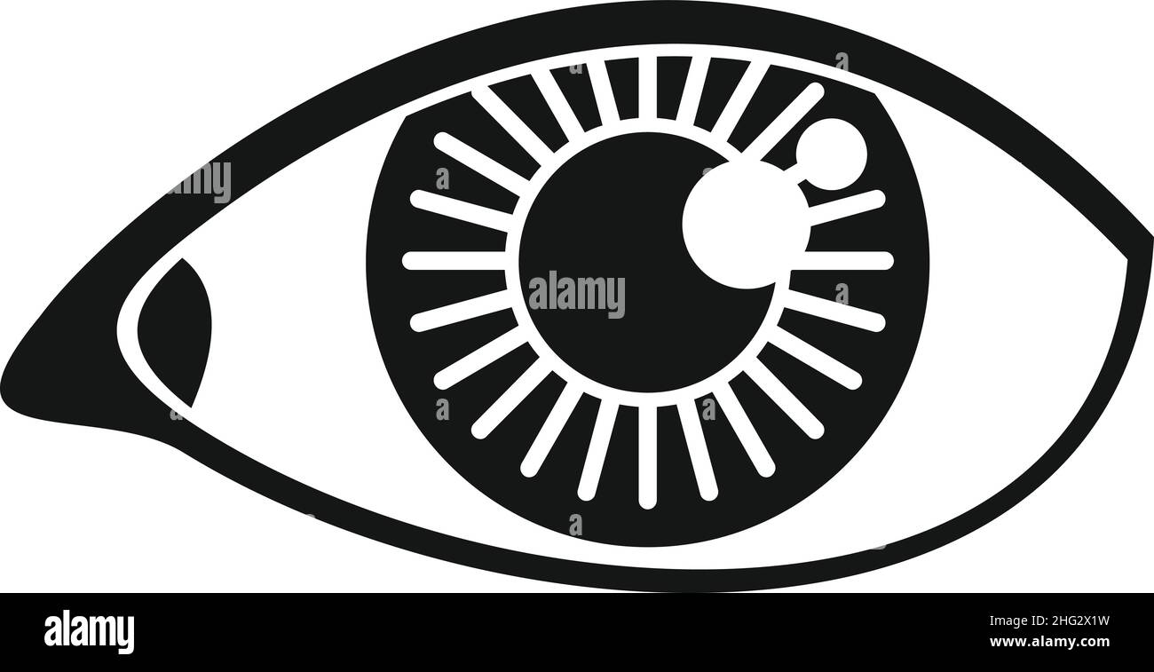 Observe eye icon simple vector. View look. See watch Stock Vector Image ...