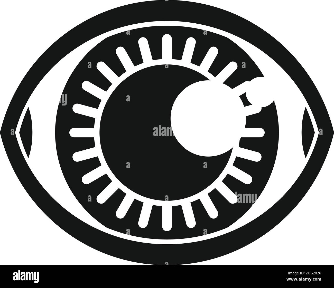 Big human eye icon simple vector. Eyeball sight. View look Stock Vector ...