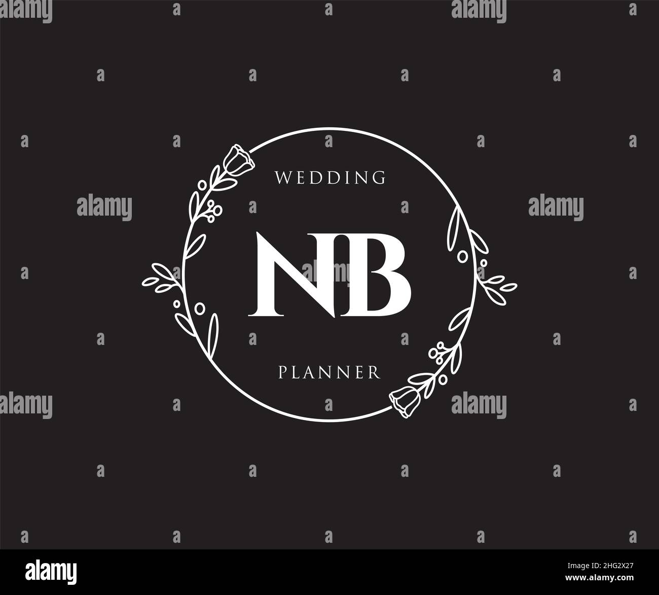 NB feminine logo. Usable for Nature, Salon, Spa, Cosmetic and Beauty ...