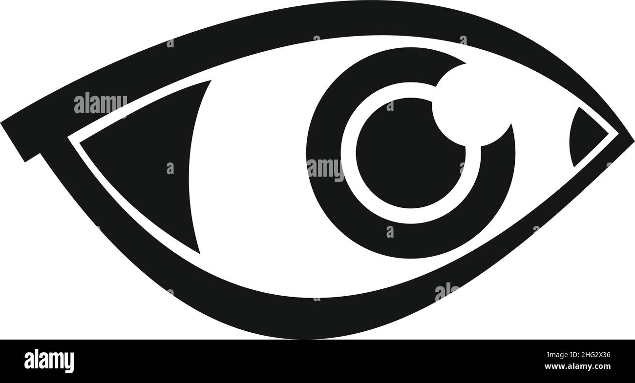 Visible eye icon simple vector. View look. Science male eye Stock ...