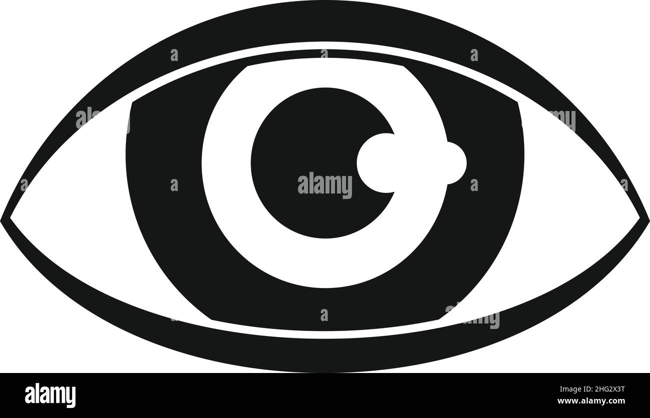Eye emblem icon simple vector. View pictogram. Look vision Stock Vector ...