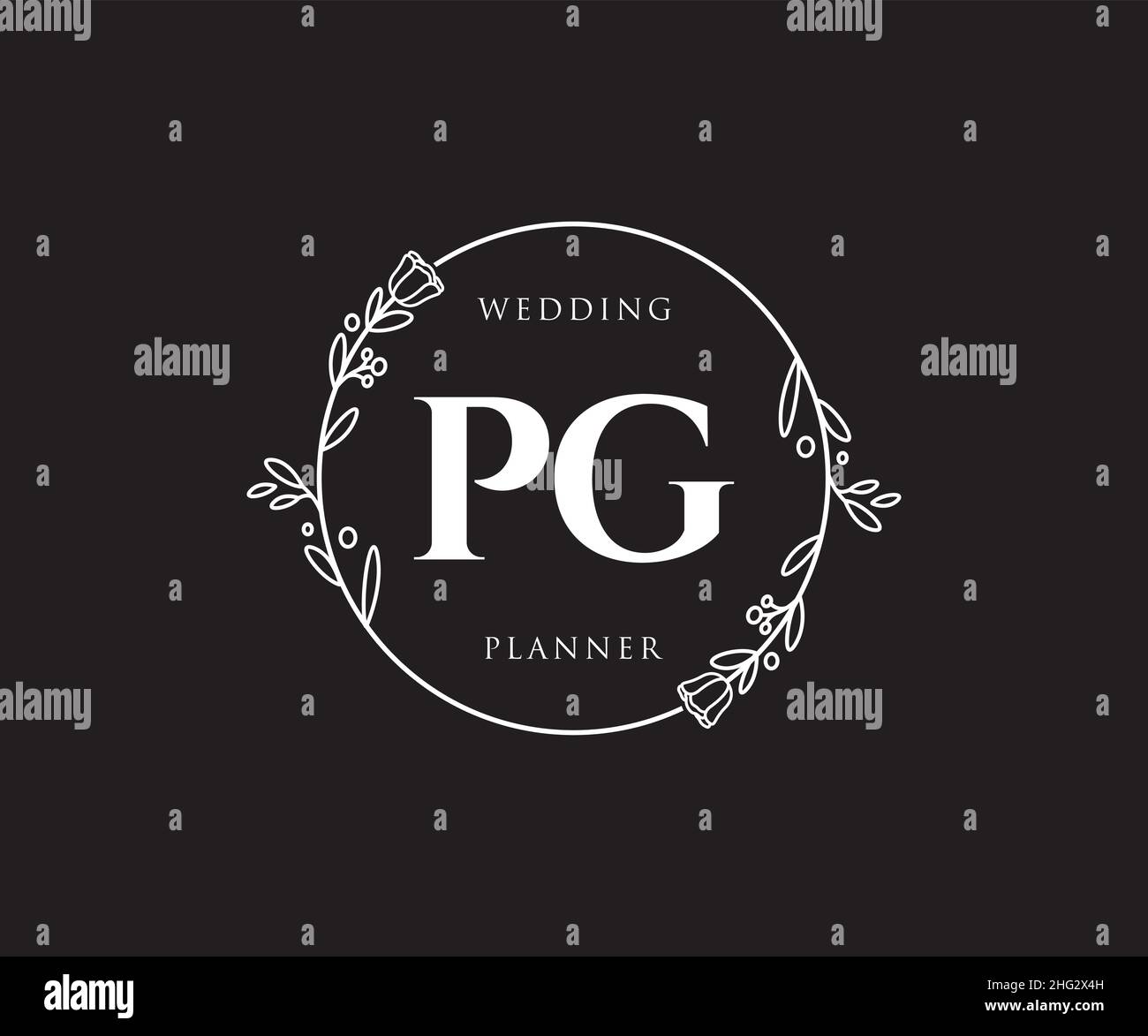 PG feminine logo. Usable for Nature, Salon, Spa, Cosmetic and Beauty ...
