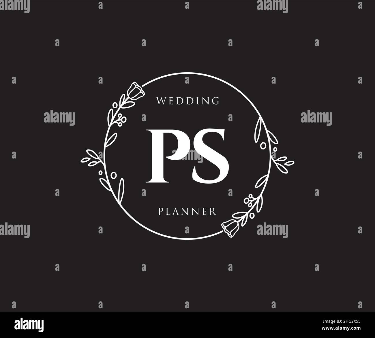 PS feminine logo. Usable for Nature, Salon, Spa, Cosmetic and Beauty ...