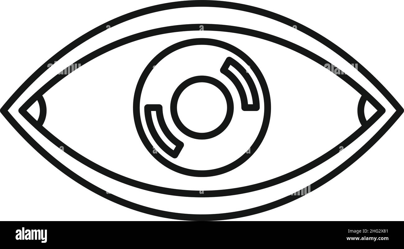 Eye vision icon outline vector. View look. See watch Stock Vector Image ...