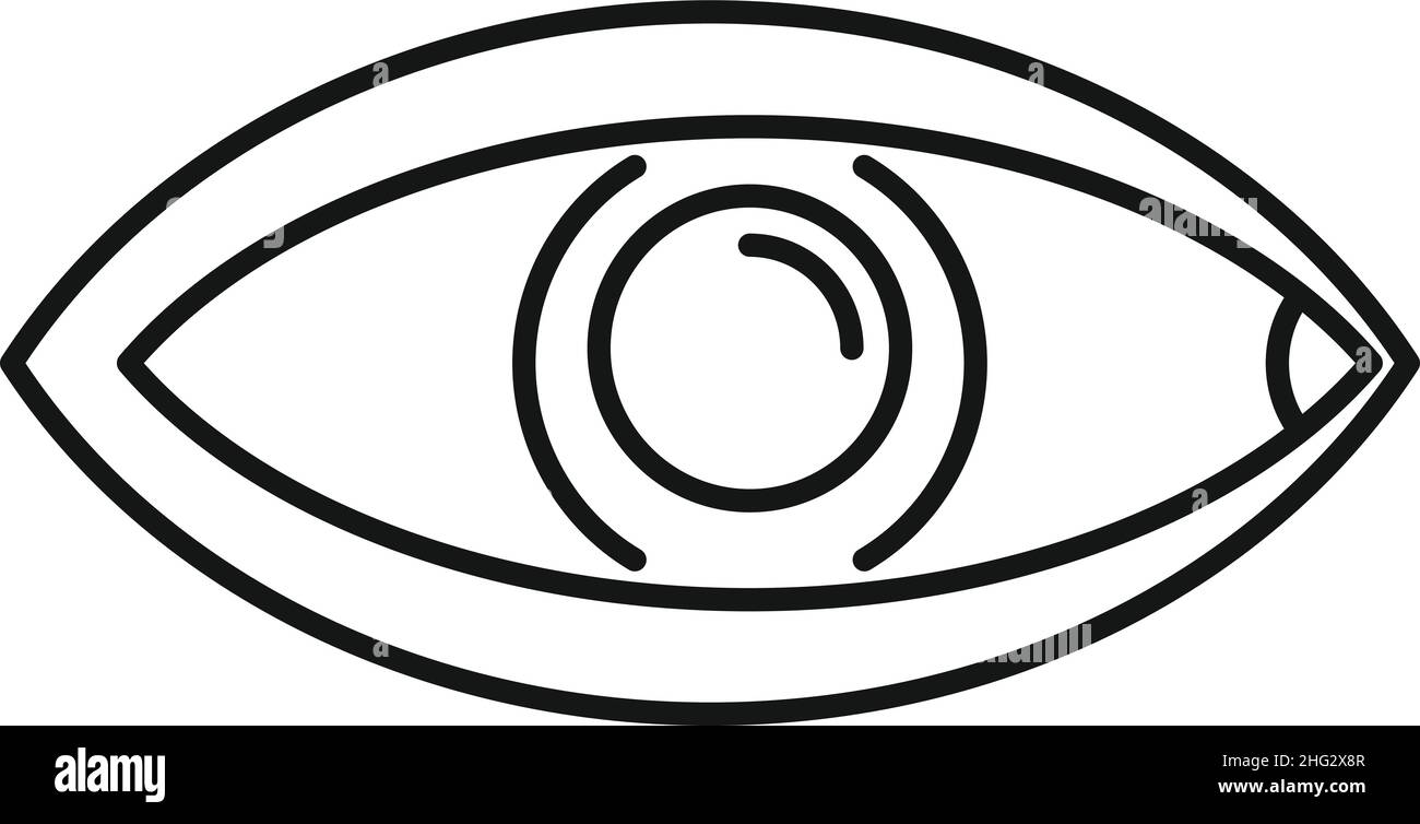 Eyeball icon outline vector. View eye. Look vision Stock Vector Image ...