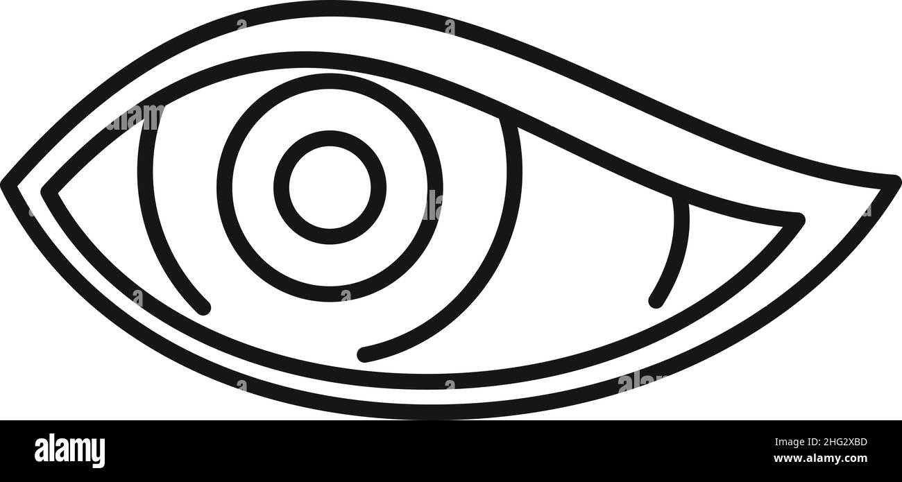 Male eye icon outline vector. View look. Vision shape Stock Vector ...