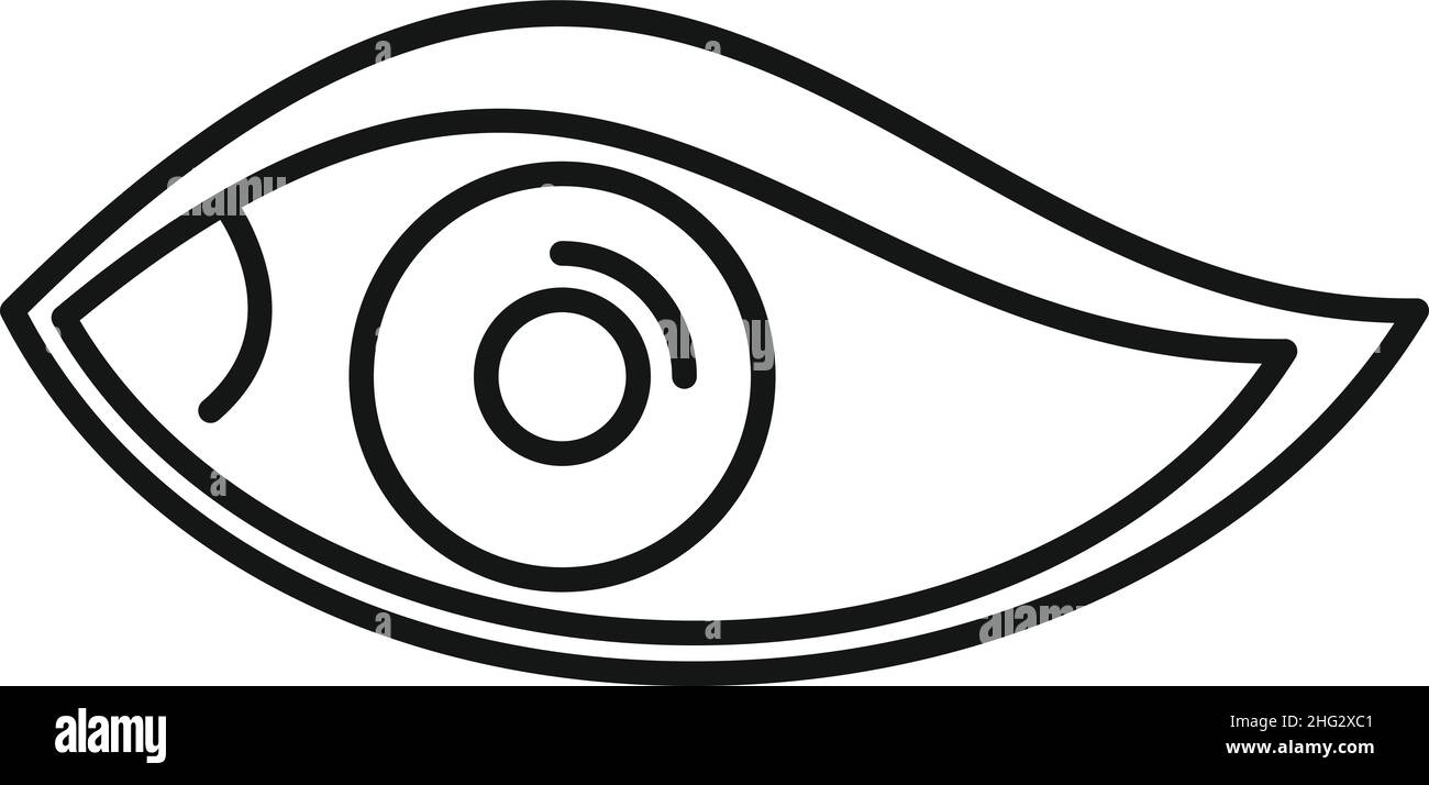 Open eye icon outline vector. View look. Vision shape Stock Vector ...
