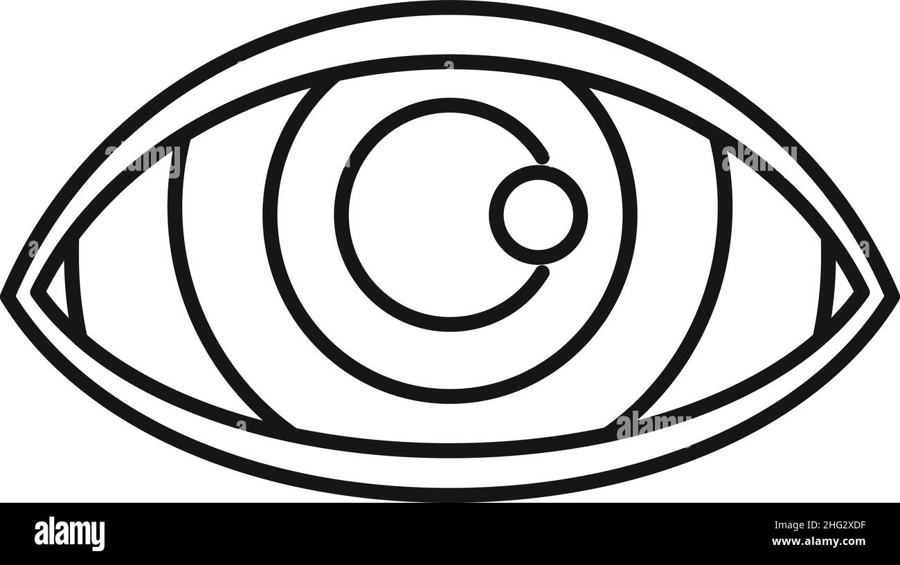 Eye emblem icon outline vector. View pictogram. Look vision Stock ...