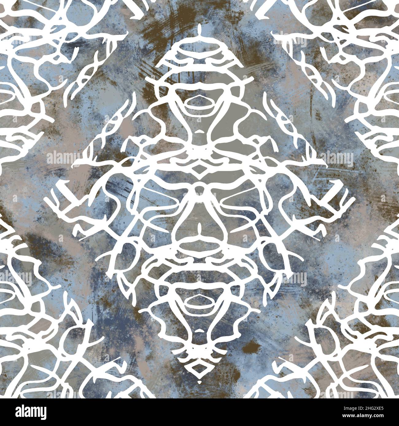 Seamless neutral and white grungy classic abstract surface pattern ...