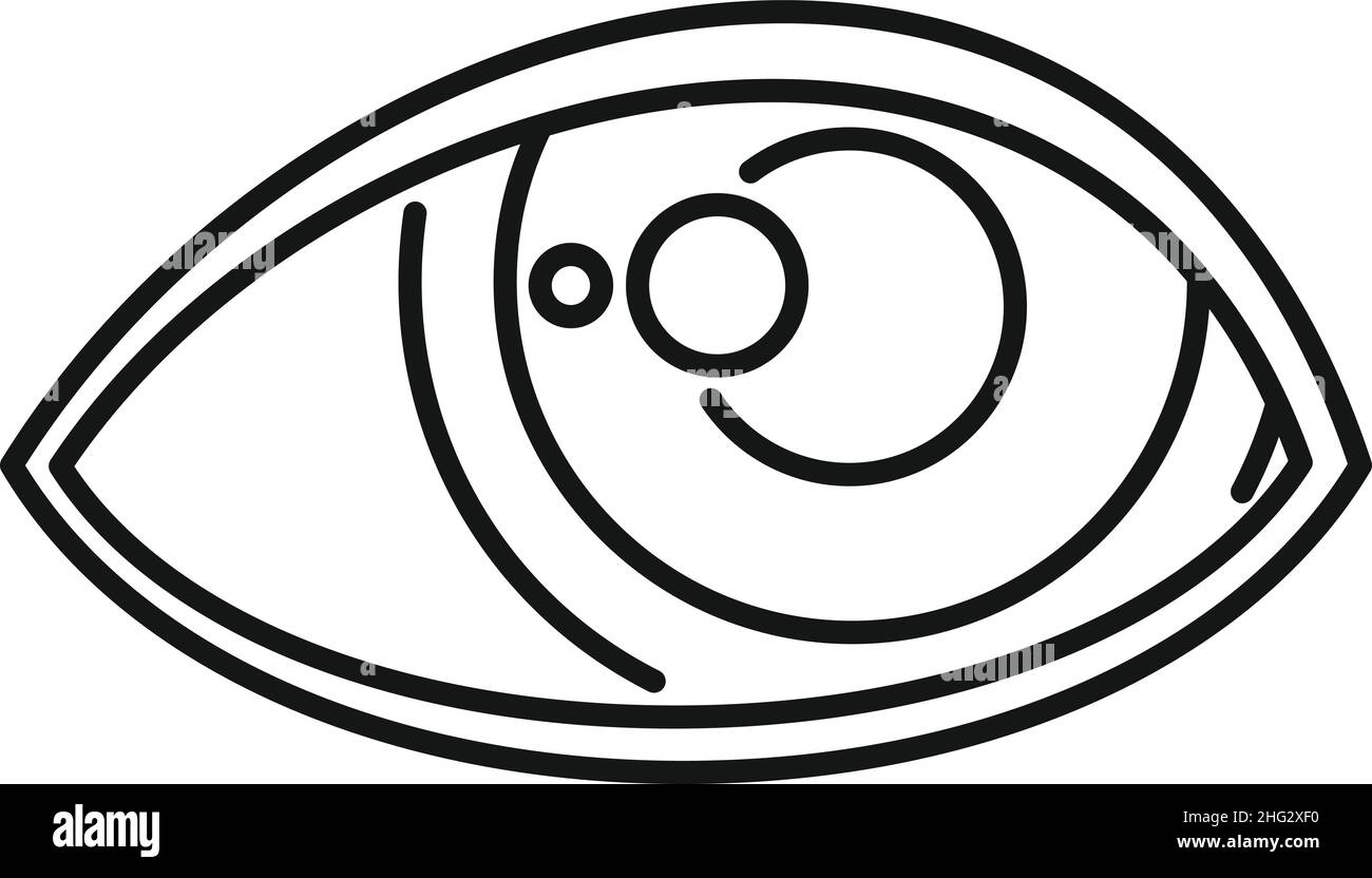 Thinking eye icon outline vector. Human see. Vision shape Stock Vector ...