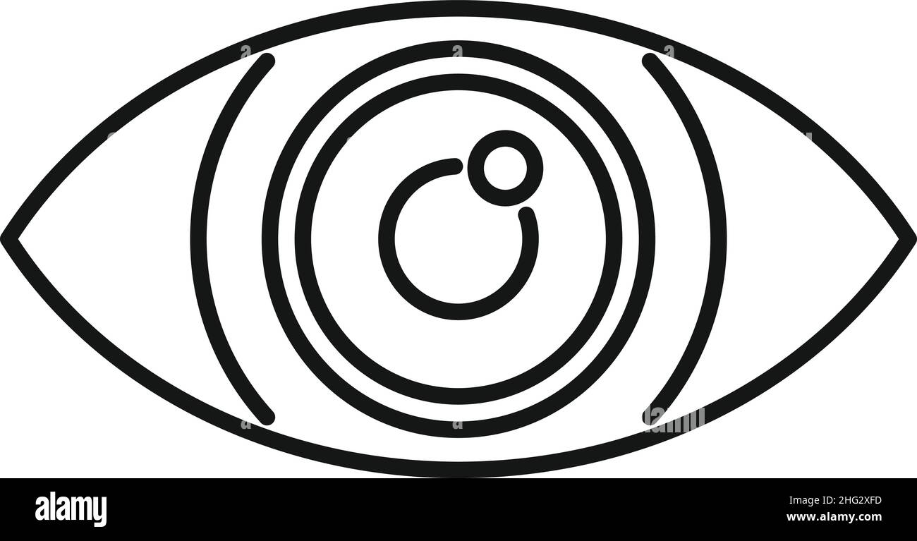 Angry eye icon outline vector. Optical lens. Look vision Stock Vector ...