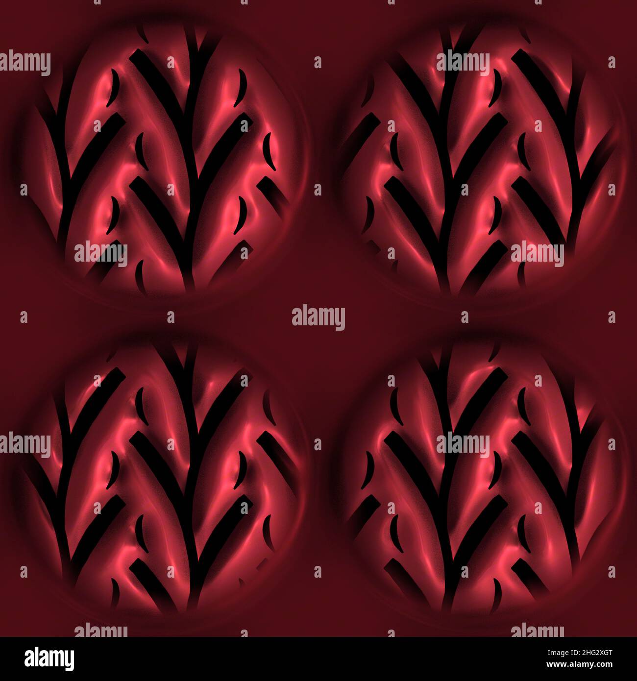 Red metal effect decorative oriental texture. Seamless engraved ...