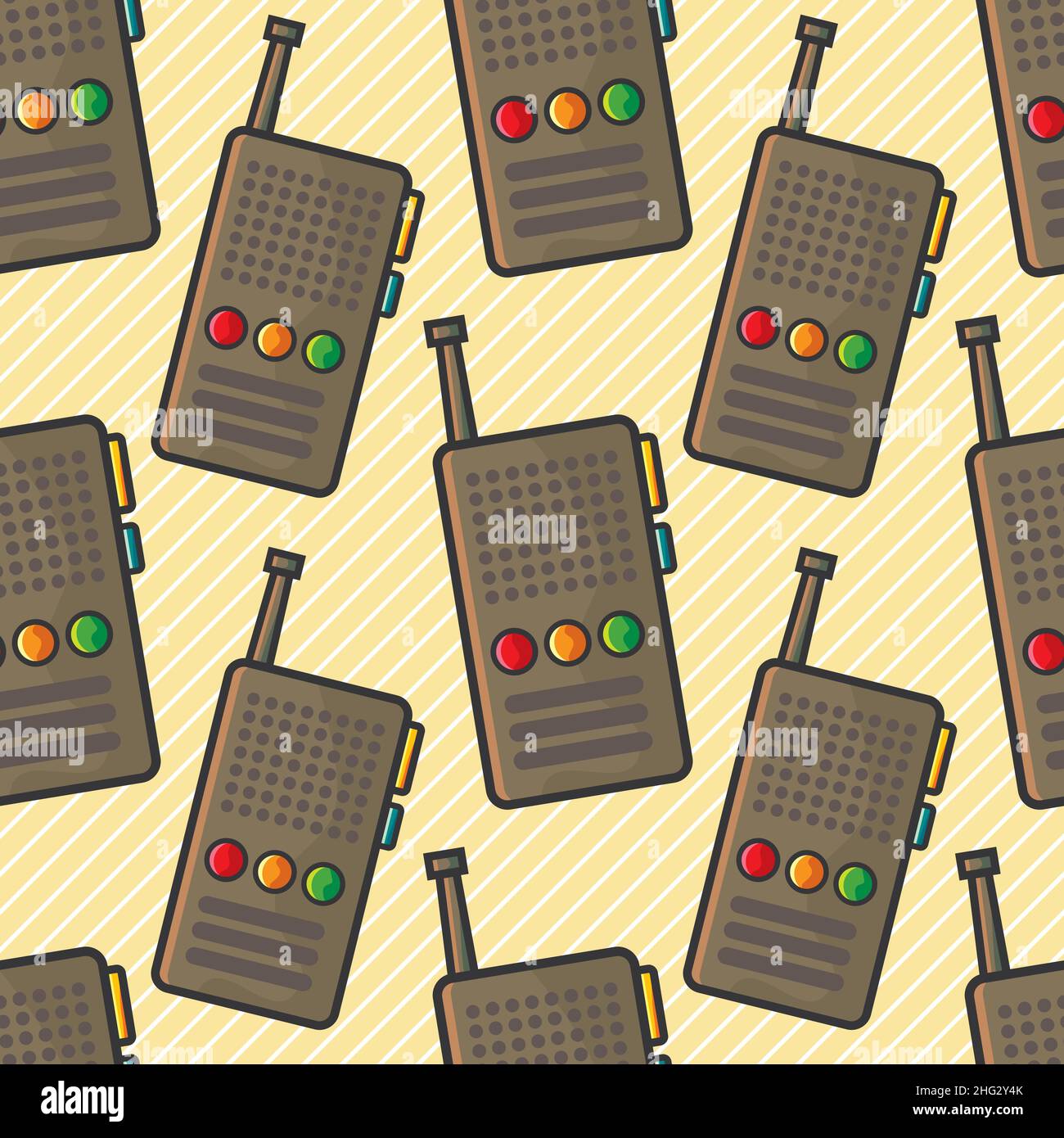 walkie talkie seamless pattern vector illustration Stock Vector Image ...