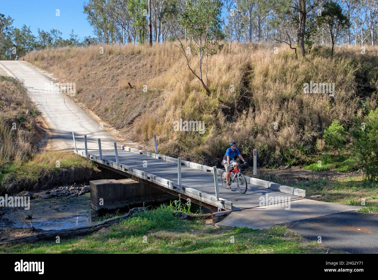 Cycling on the Kilkivan to Kingaroy Rail Trail Stock Photo - Alamy
