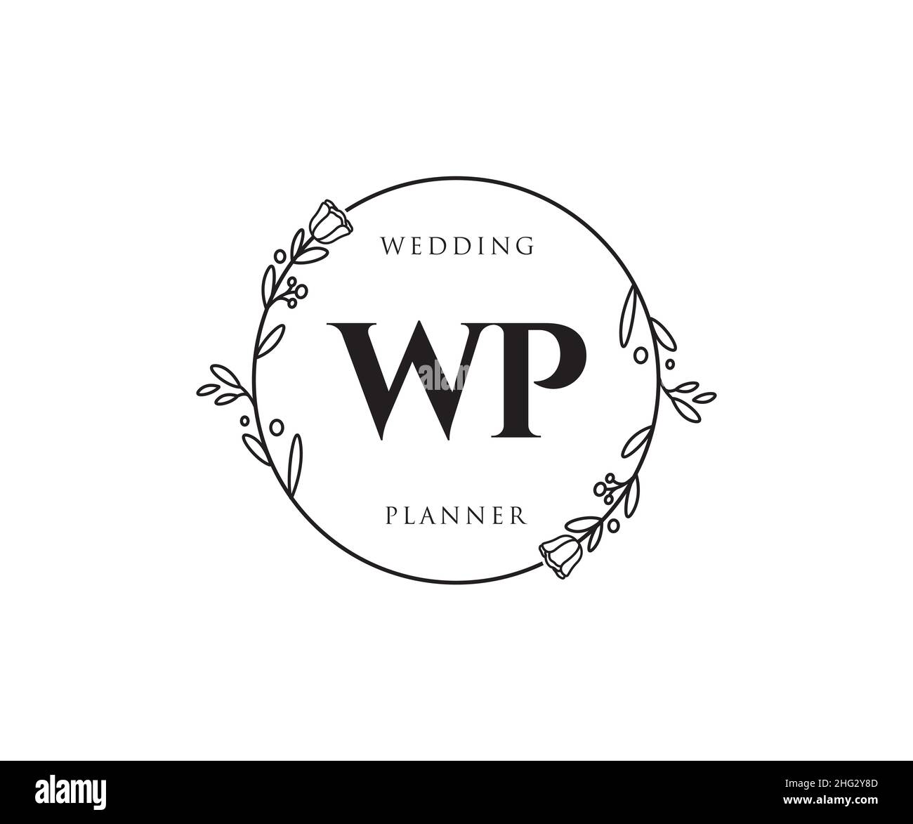 Wp minimal logo design Cut Out Stock Images & Pictures - Alamy
