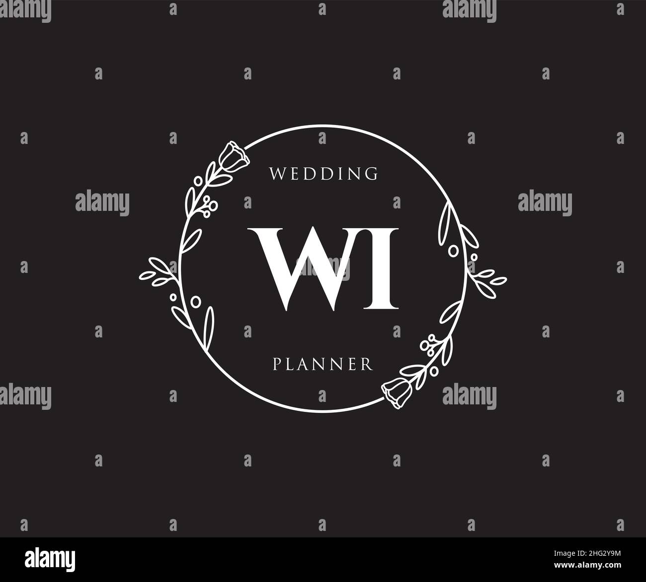 WI feminine logo. Usable for Nature, Salon, Spa, Cosmetic and Beauty ...