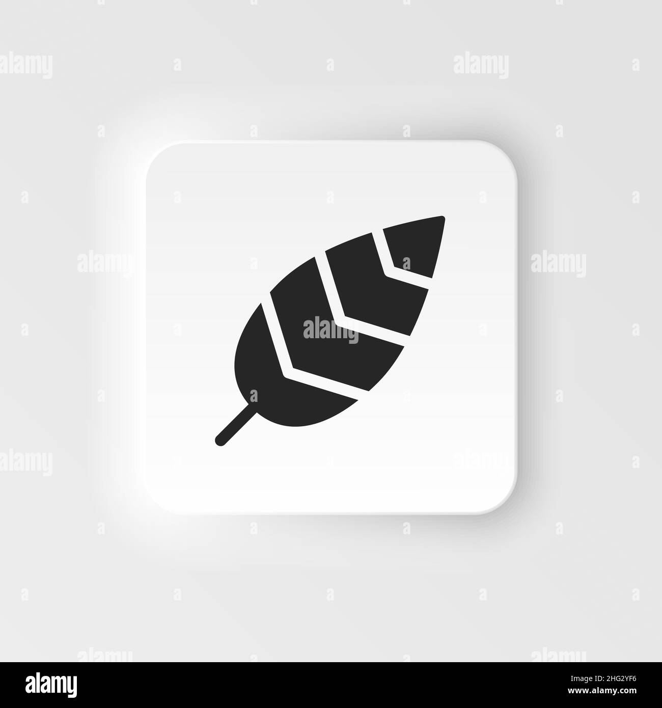 Bird feather icon - Vector. Simple element illustration from UI concept ...