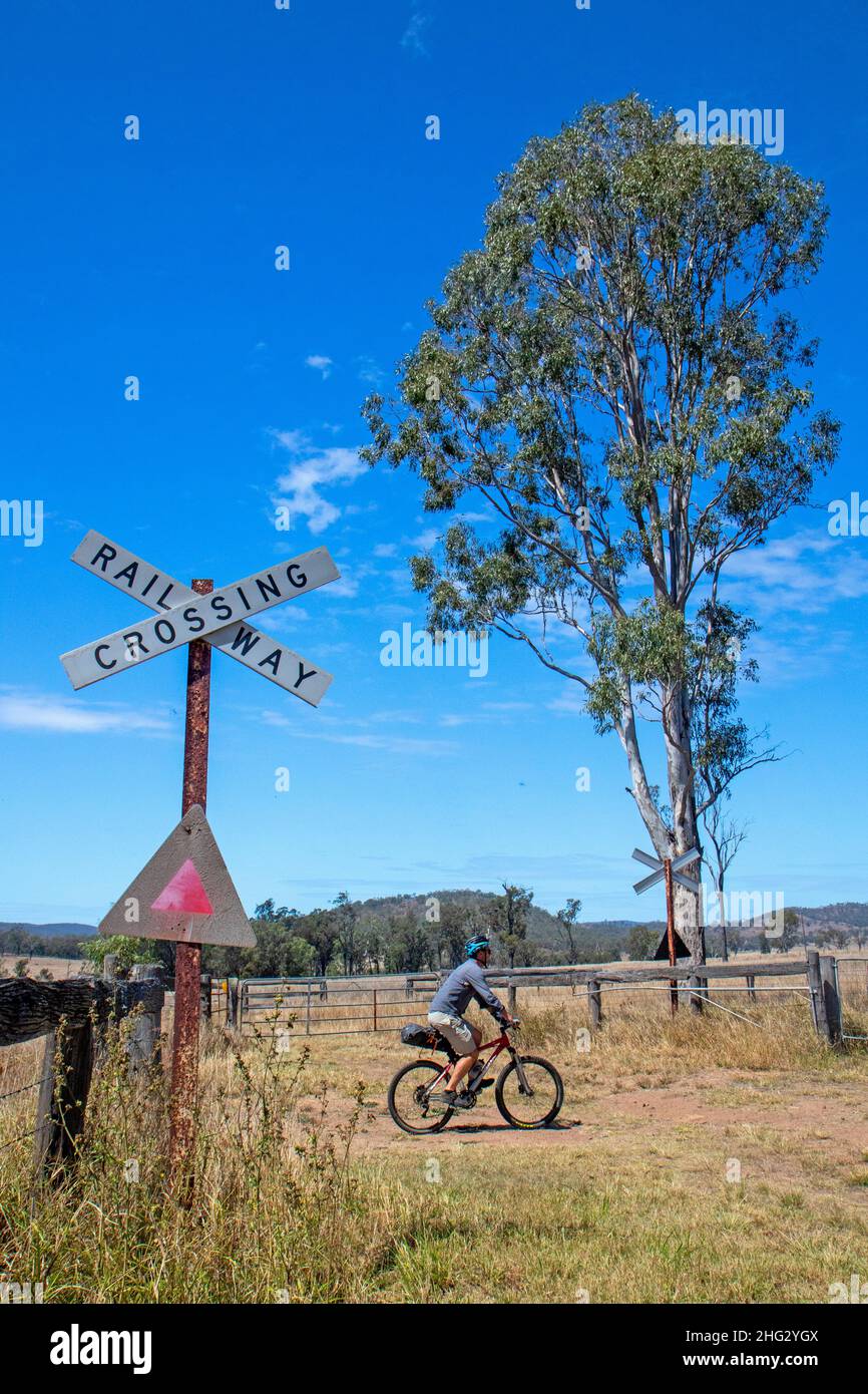 Cycling on the Kilkivan to Kingaroy Rail Trail Stock Photo - Alamy