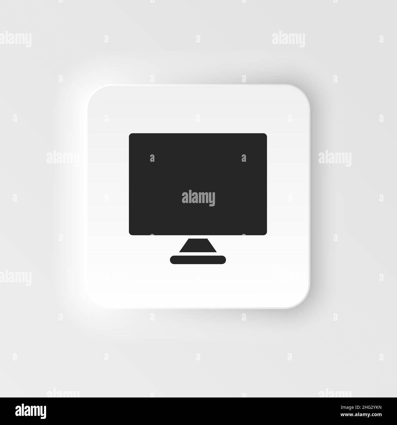Monitor, computer icon - Vector. Simple element illustration from UI concept. Monitor, computer ...