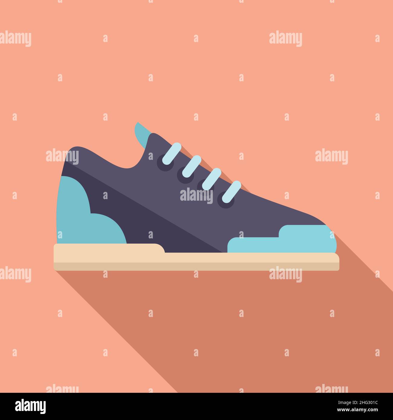Fashion sneaker icon flat vector. Sport shoe. Run design Stock Vector ...