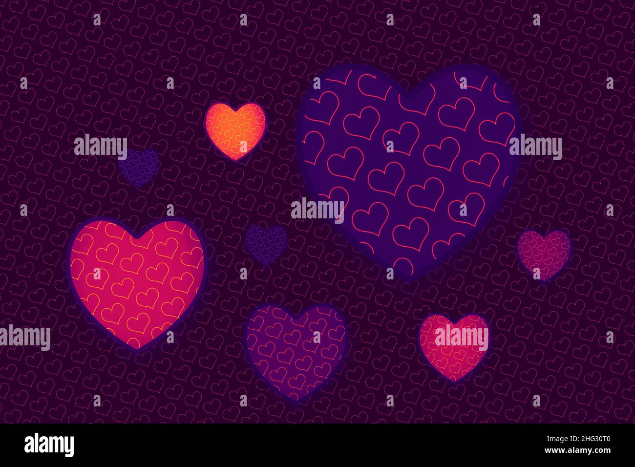 Elegant decorative heart pattern design for fabric, wallpaper, gift ...