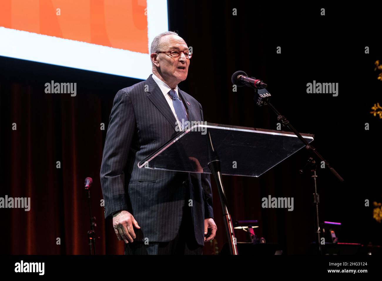 New York, NY - January, 17, 2022: U. S. Senate Majority Leader Charles ...