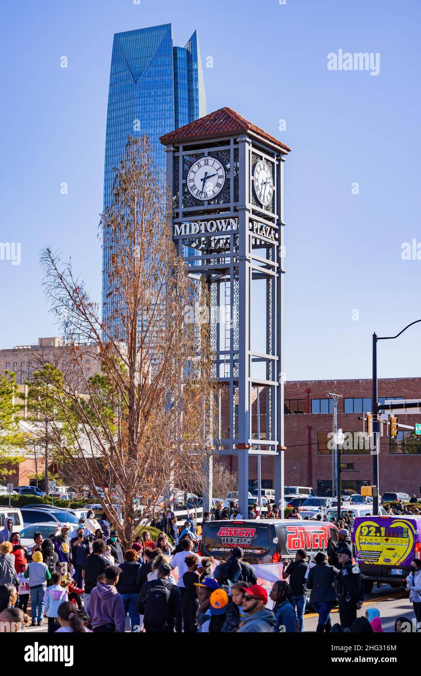 Oklahoma, JAN 17 2022 - Sunny view of the Martin Luther King Jr. Parade ...