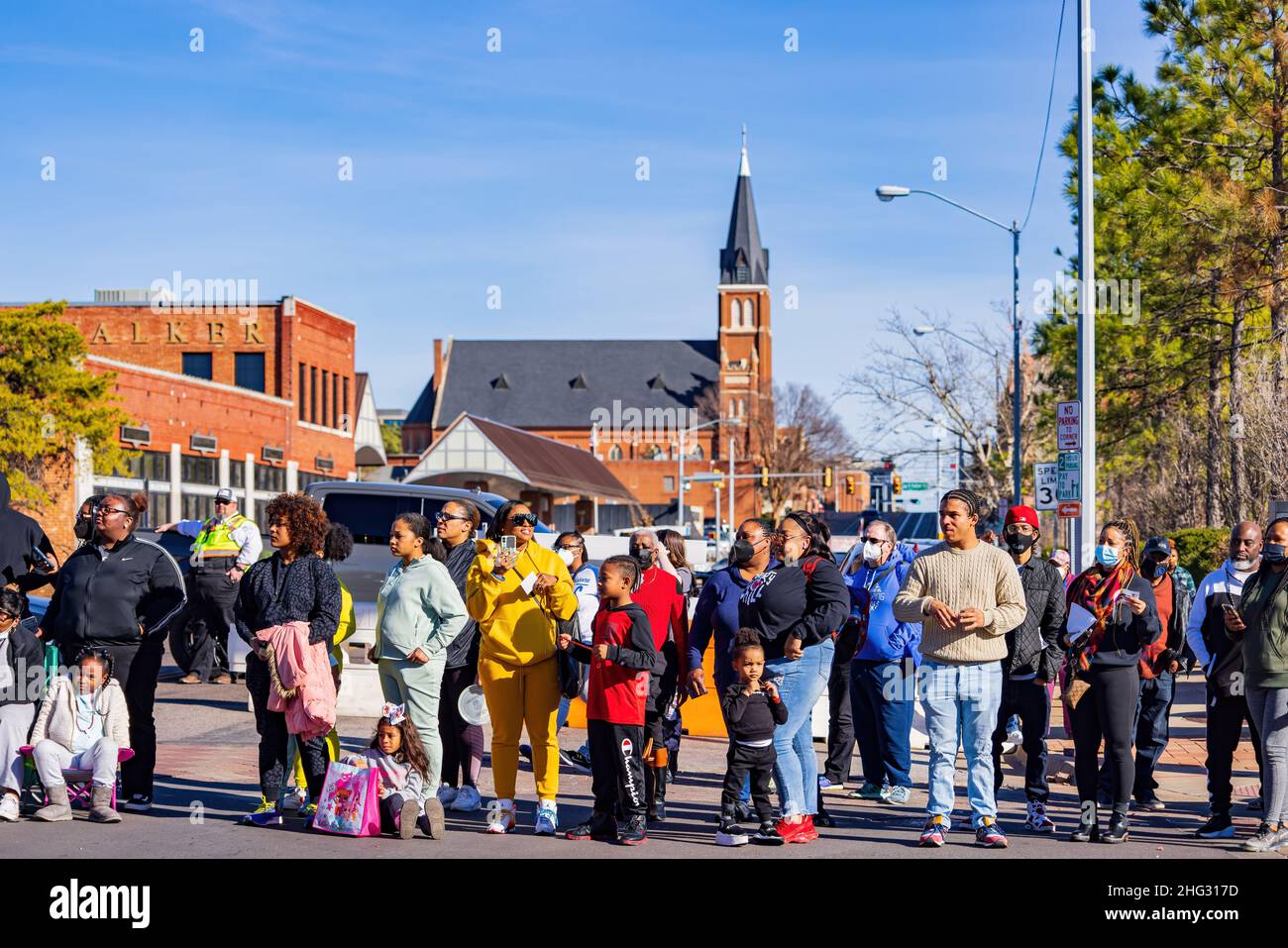Oklahoma, JAN 17 2022 - Sunny view of the Martin Luther King Jr. Parade ...