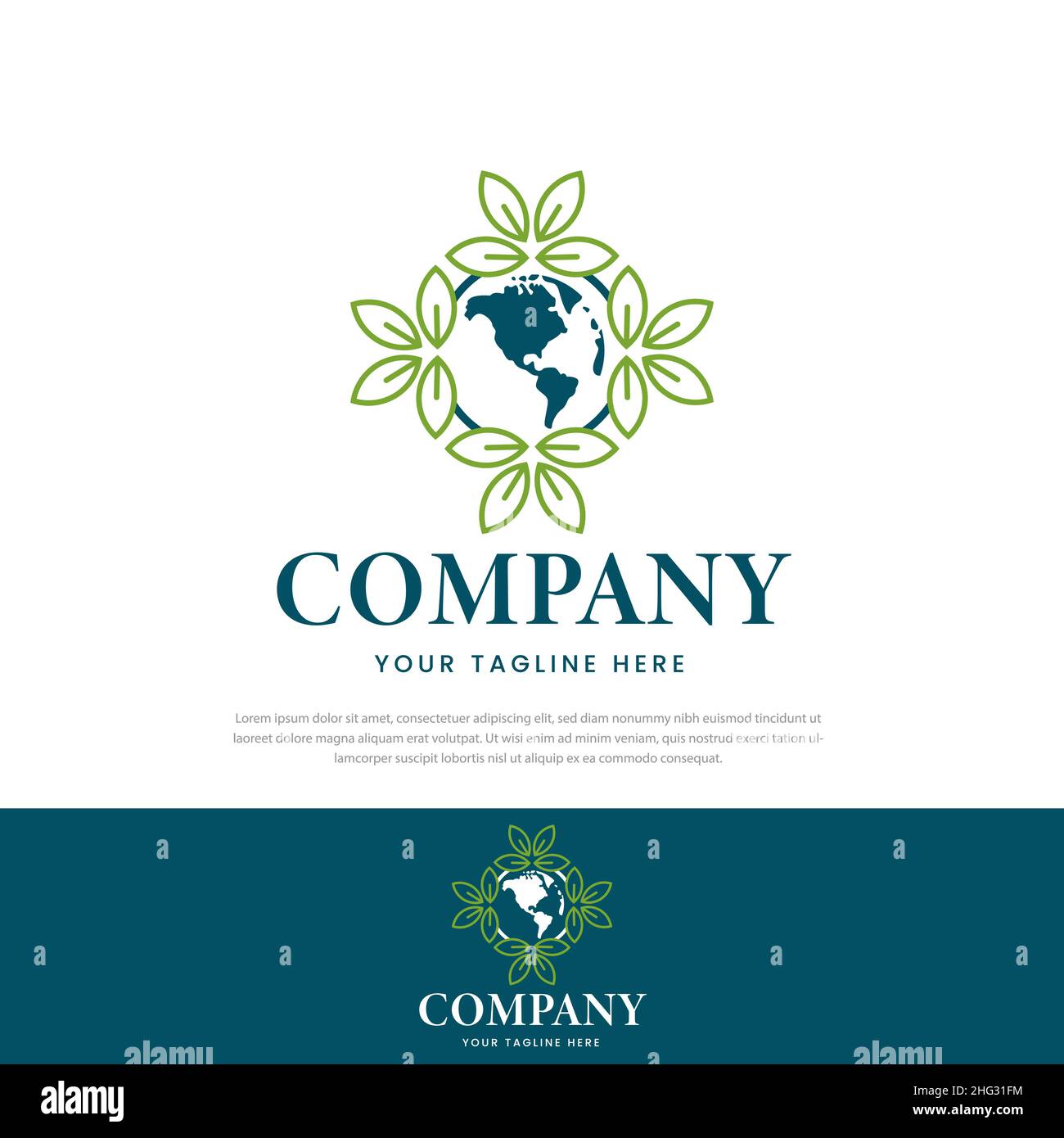 Abstract globe flower vector logo. Global leaf environmental shadow ...