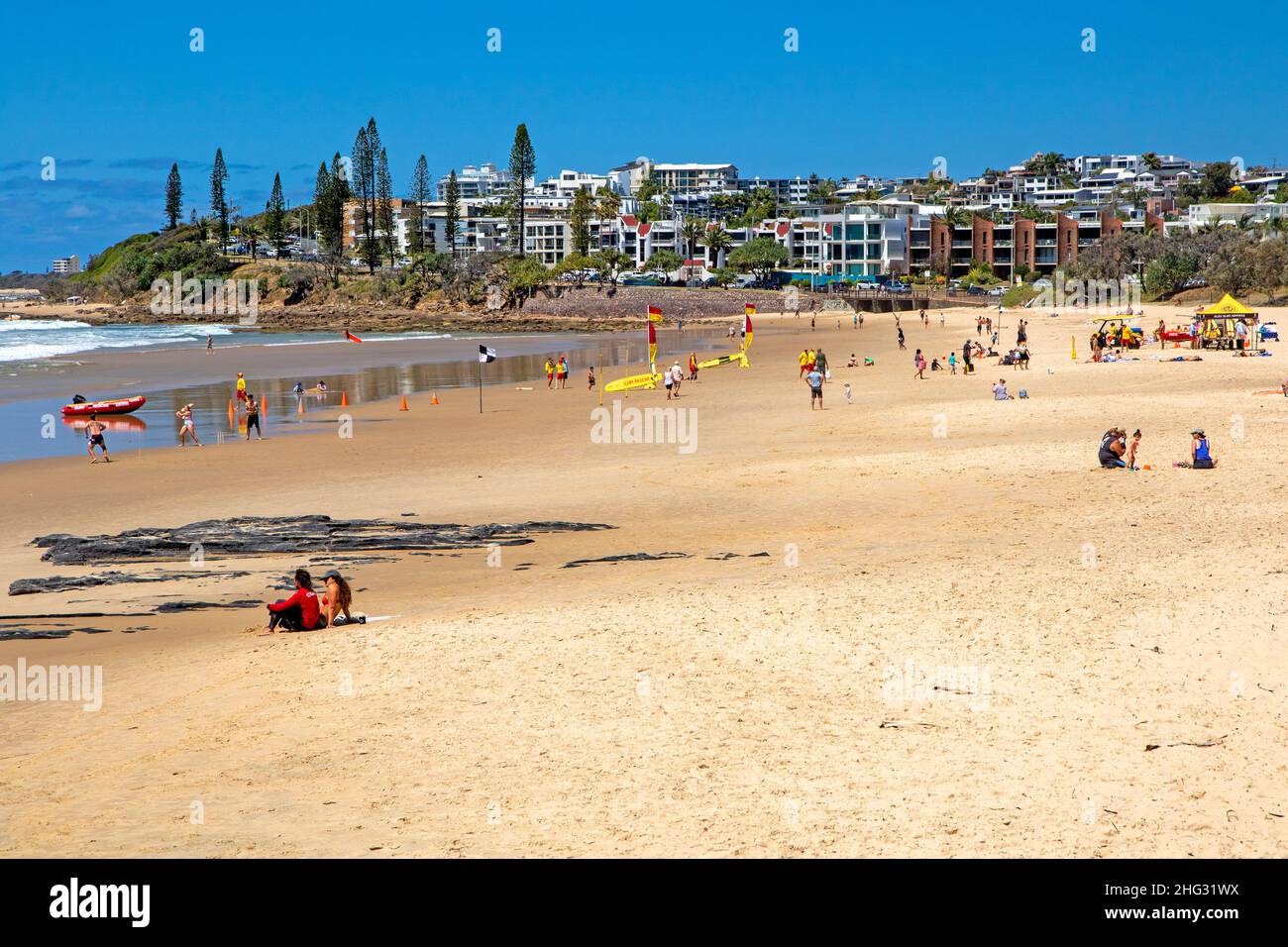 Beach at Mooloolaba Stock Photo - Alamy
