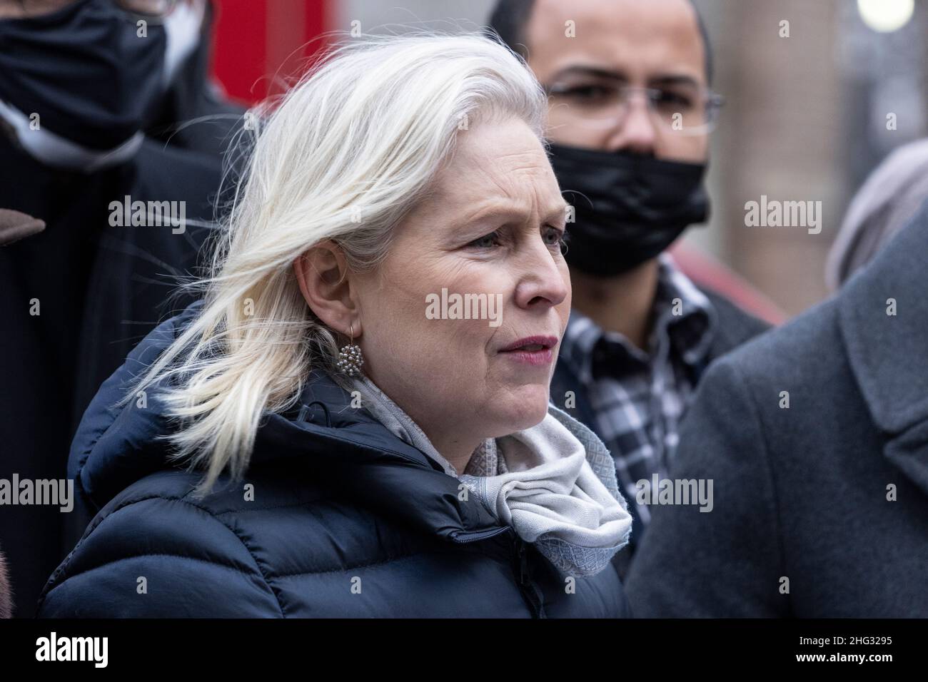 New York, NY - January 17, 2022: Senator Kirsten Gillibrand speaks ...