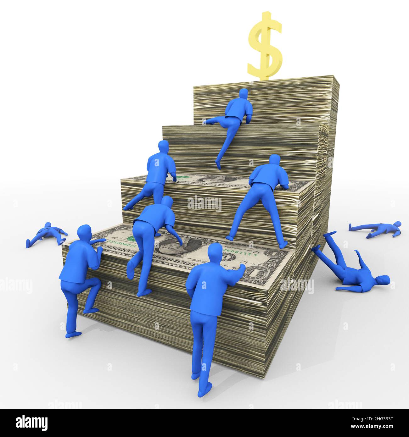 An illustration related to the perpetual struggle for wealth Stock ...