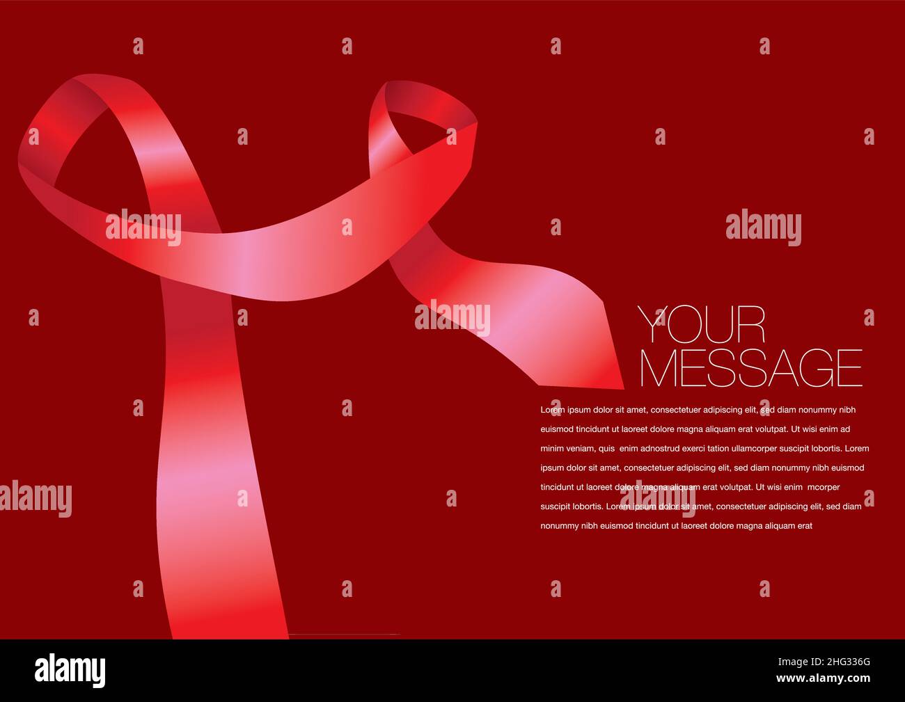 Vector red colored ribbon layout Design Template with area for texts ...