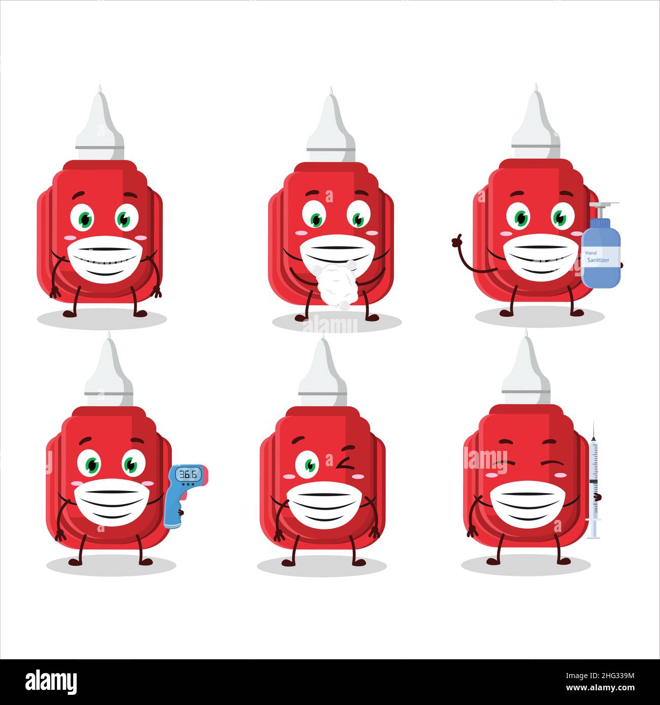 A picture of red correction pen cartoon design style keep staying ...