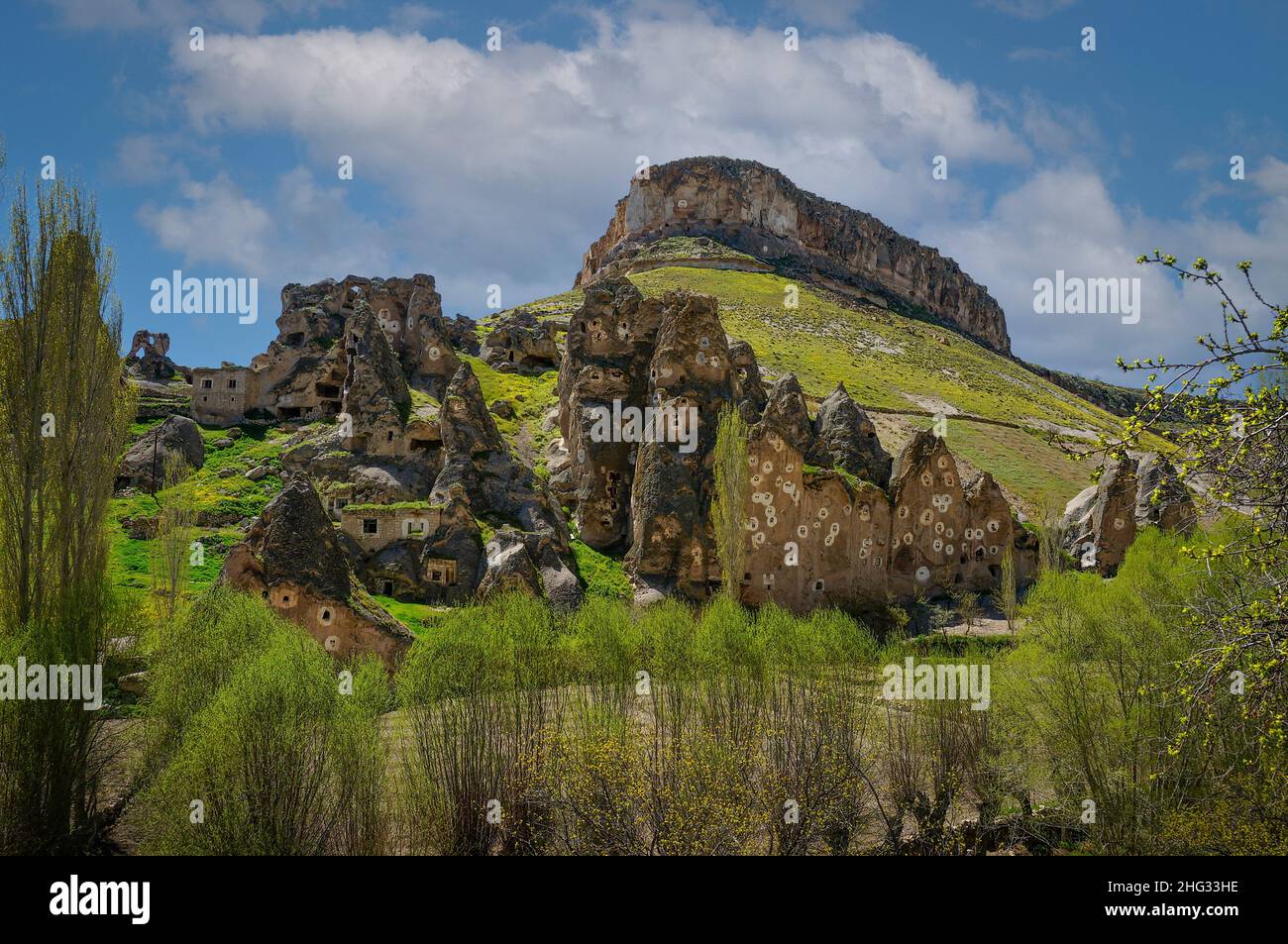 Volcanic caves landscape of Cappadocia Stock Photo - Alamy