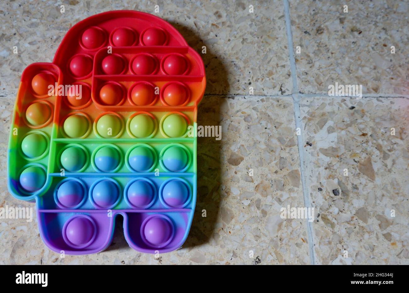 Colorful Push Pop It Bubble Sensory Fidget Toys of different shapes ...